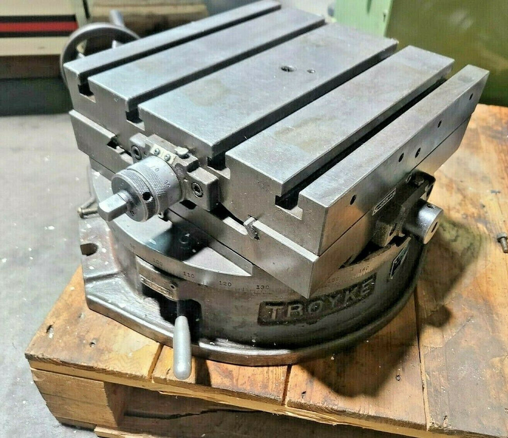 15" Rotary Table DMT-15 TROYKE X Y Cross Slide Milling Tool High T-Slo