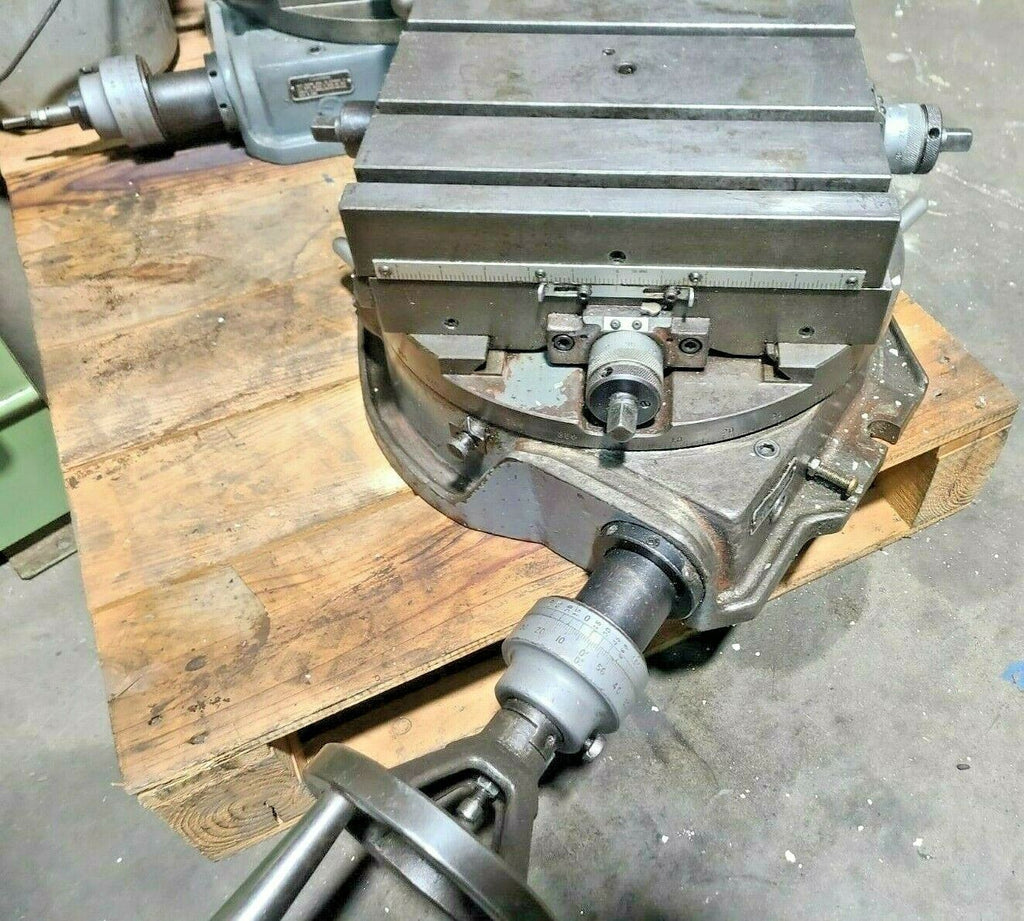 15" Rotary Table DMT-15 TROYKE X Y Cross Slide Milling Tool High T-Slo