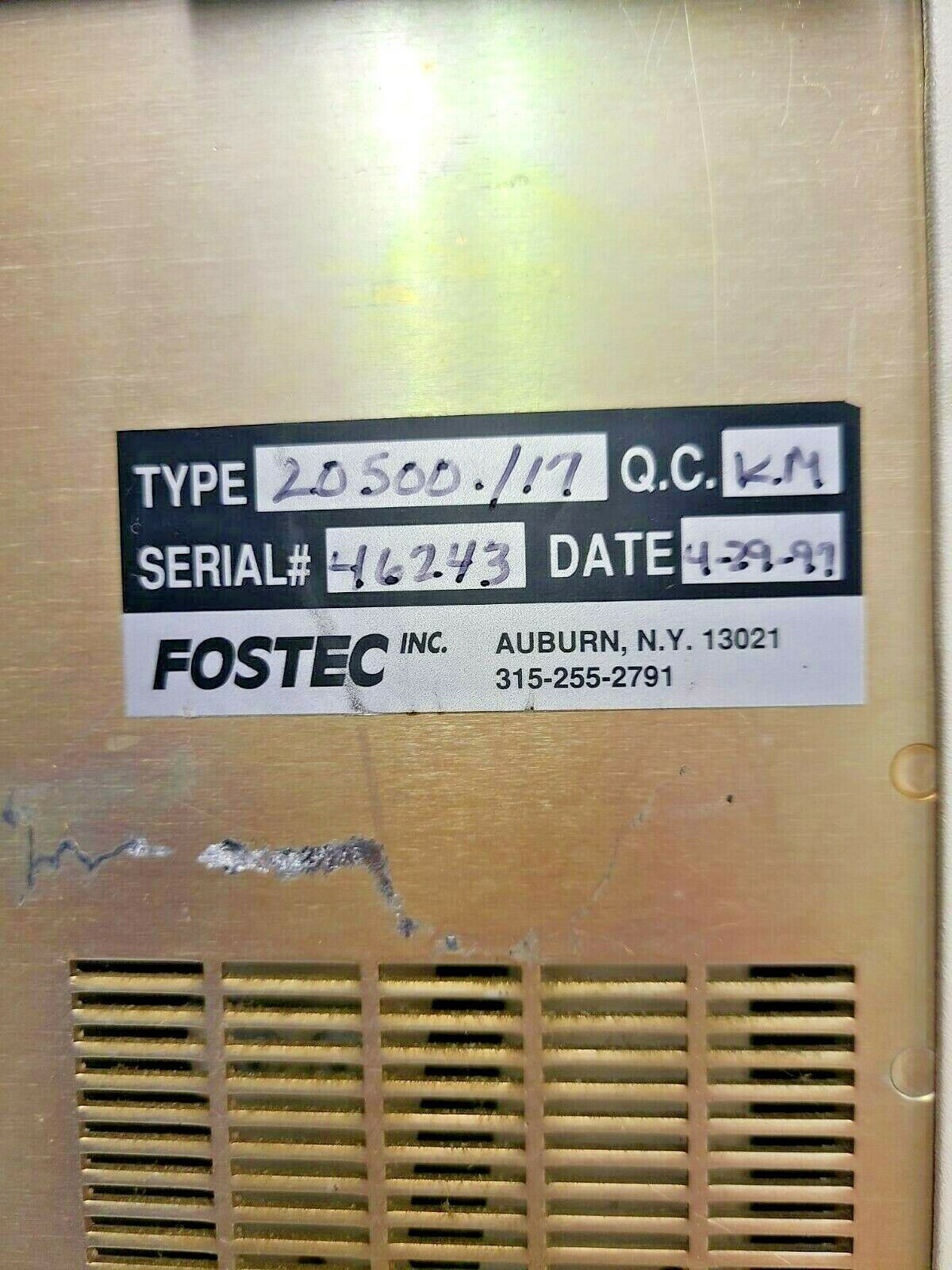 Fostec LR92240 Fiber Optic Light Source 20500./17 Bender