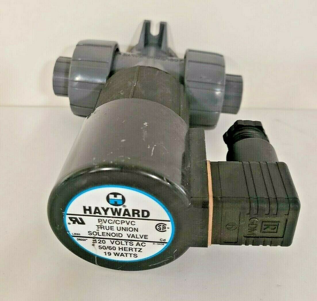 Hayward True Union Solenoid Valve PVC CPVC 19 Watts 120V AC 50 60 Hert