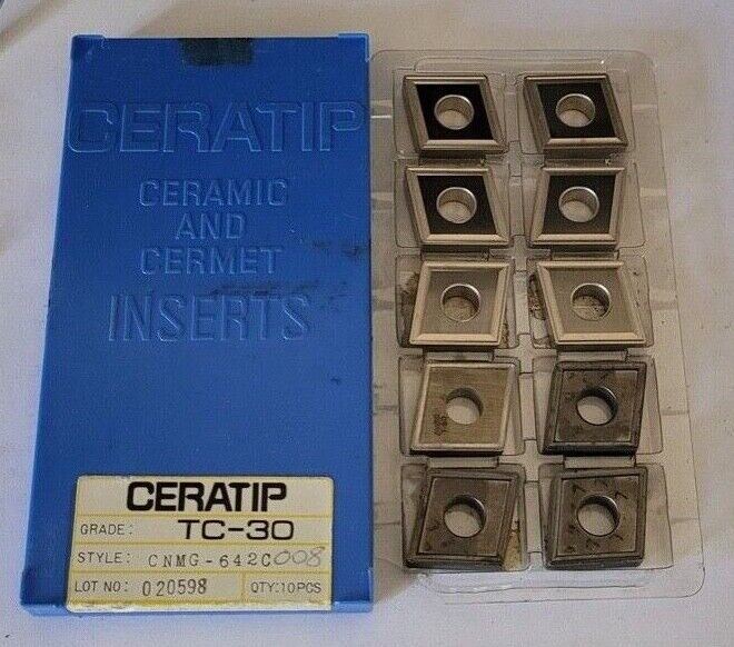10 Pcs CERATIP TC-30 CNMG-642C Carbide Inserts Tool