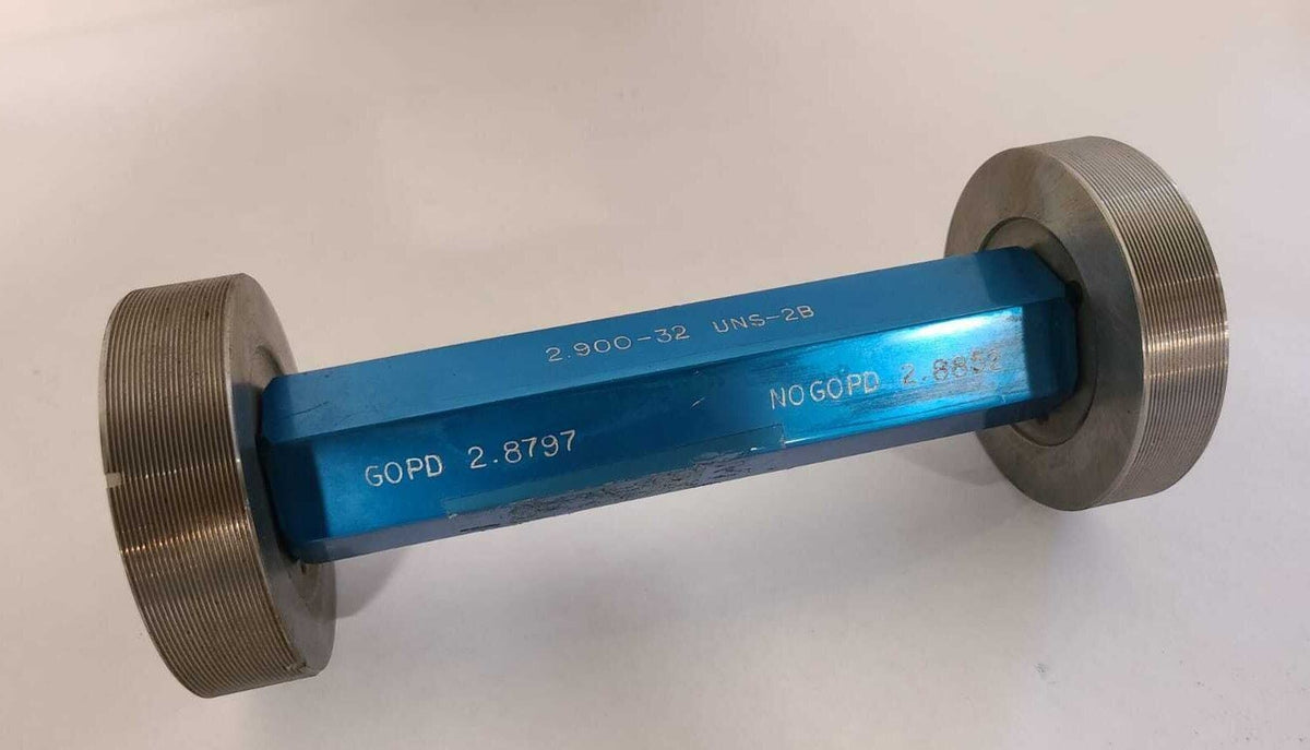 PONAM THREAD PLUG GAGE 2.900-32 UNS-2B GO PD 2.8797 NO GO PD 2.8852