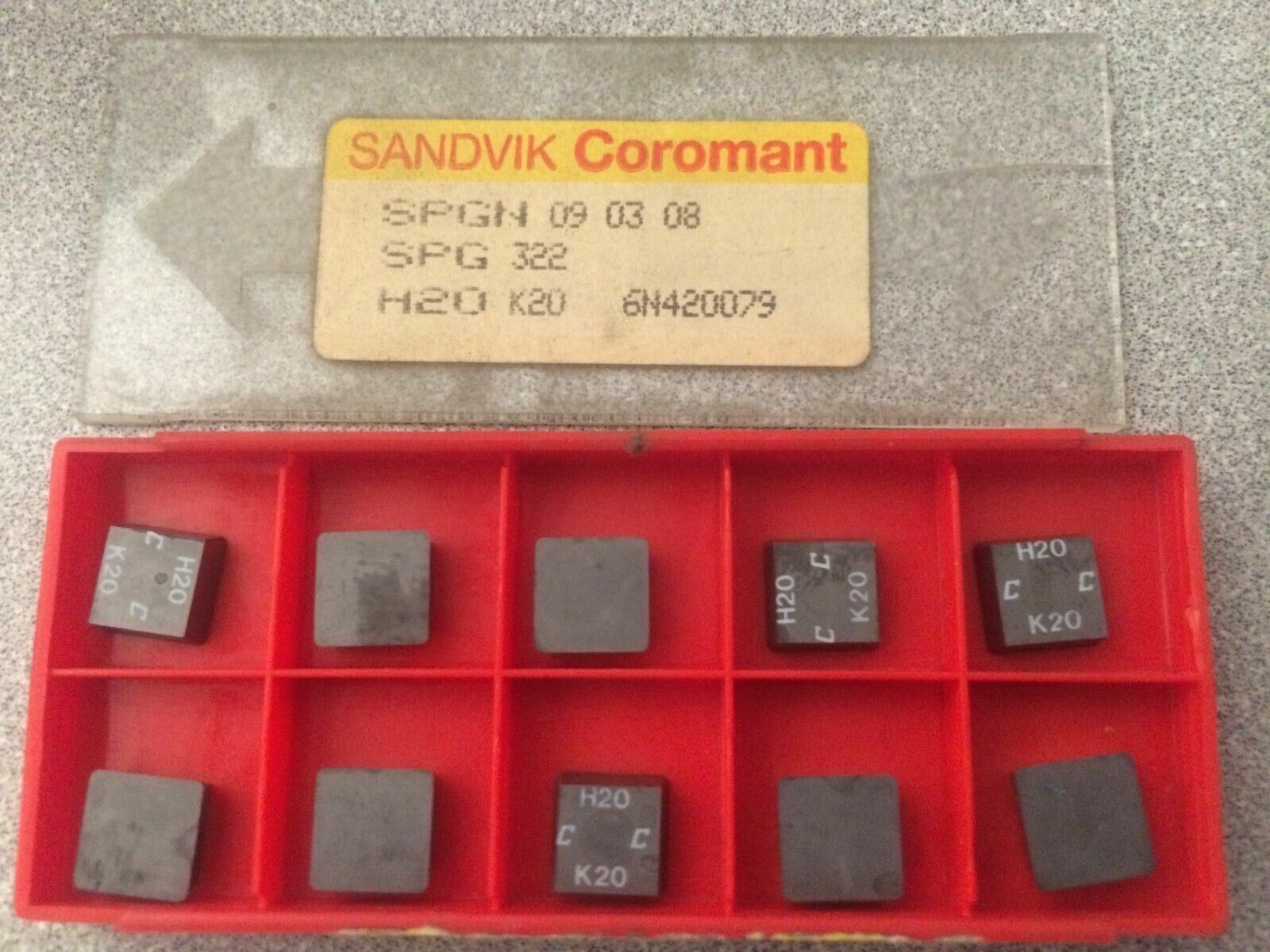 SANDVIK Coromant SPGN 322 09 03 08 H20 K20 Lathe Mill Carbide Inserts