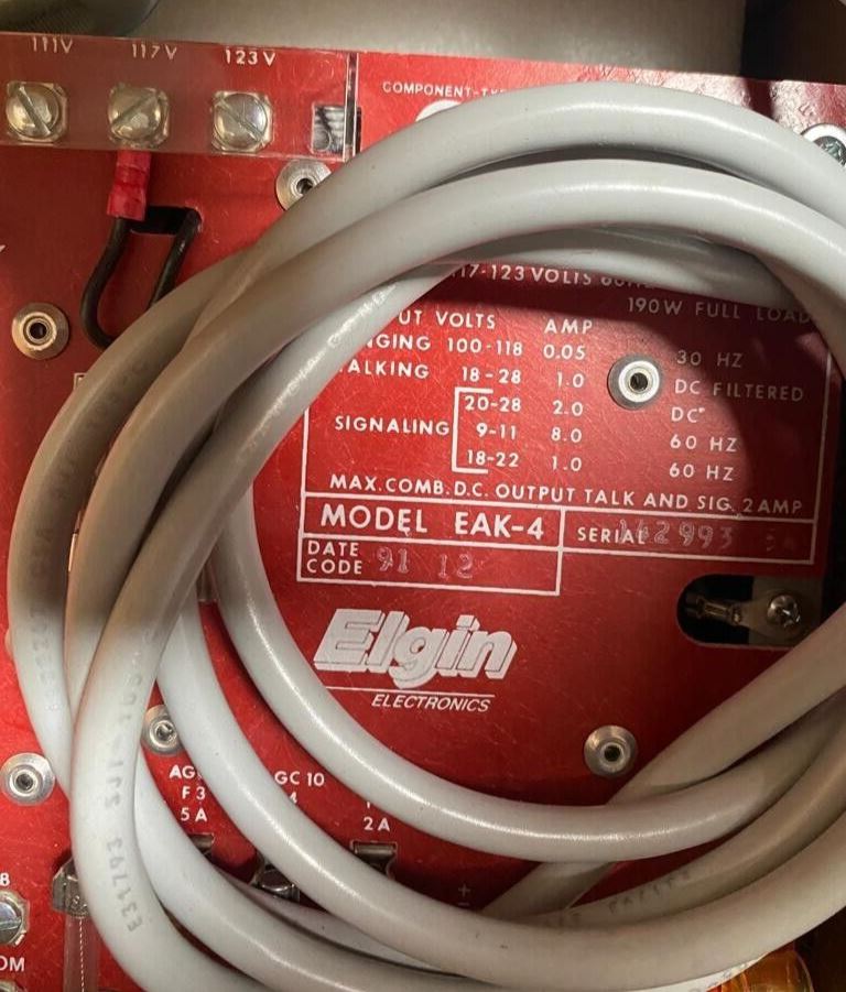 Elgin Electronics Model EAK-4 Power Supply New