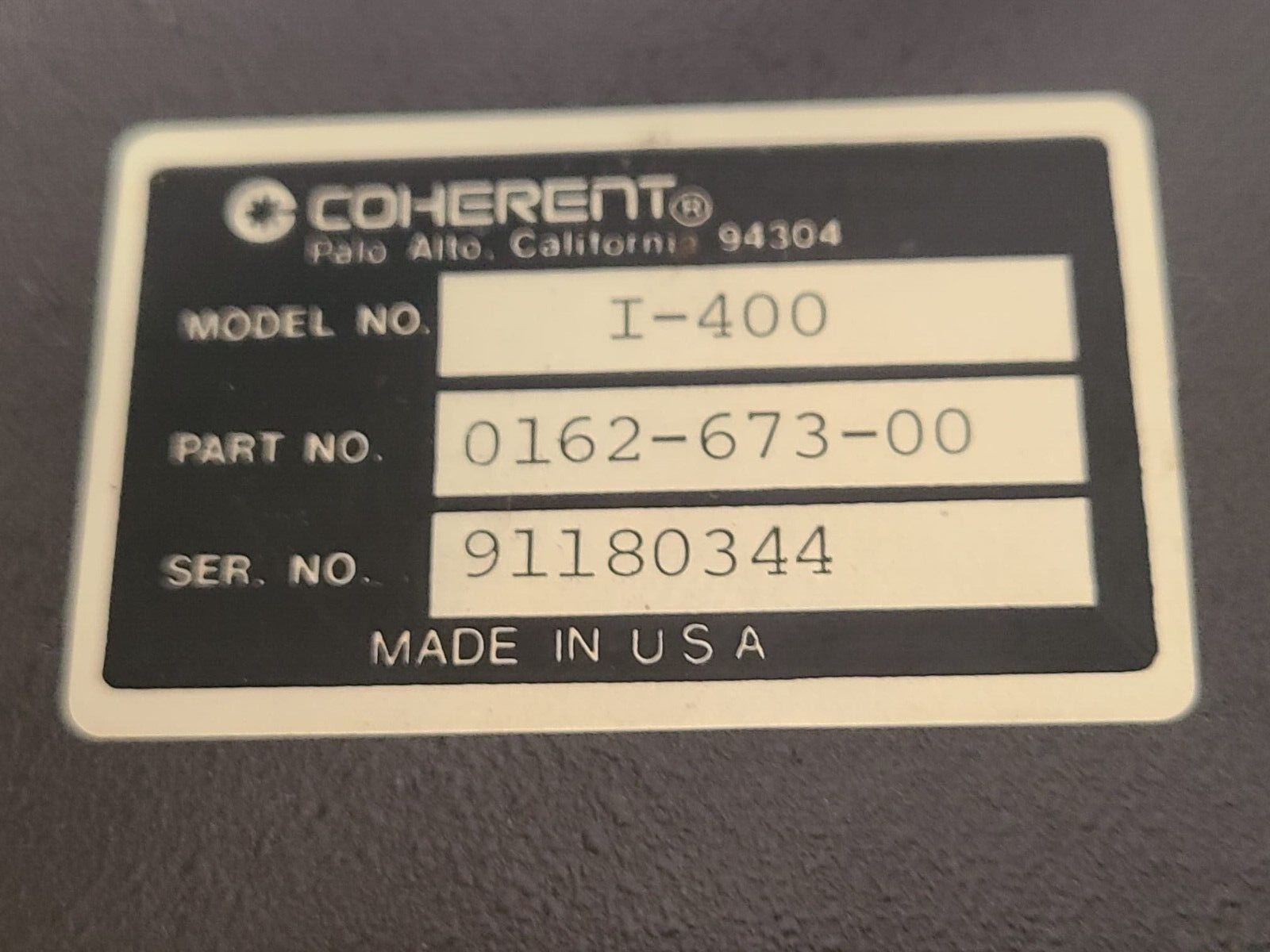 Coherent Innova I-400 Laser Control Display Remote Module Head Control