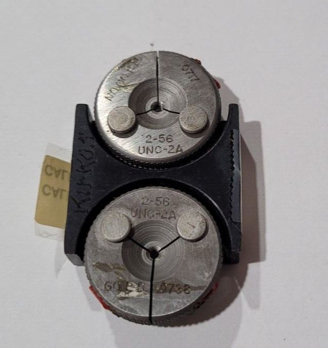 Set of 2-56 UNC-2A GO and NO GO Set Thread Ring Gage P.D. .0738 and .0
