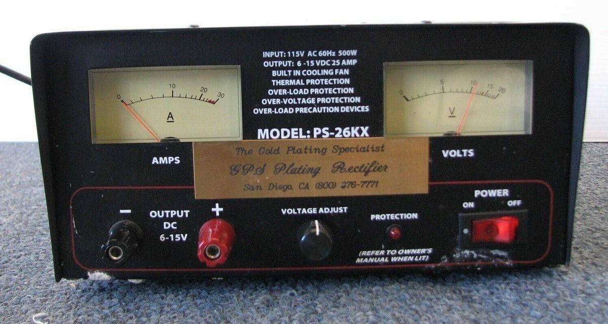 PYRAMID Gold Series Regulated Power Supply PS-26KX Plating Specialist