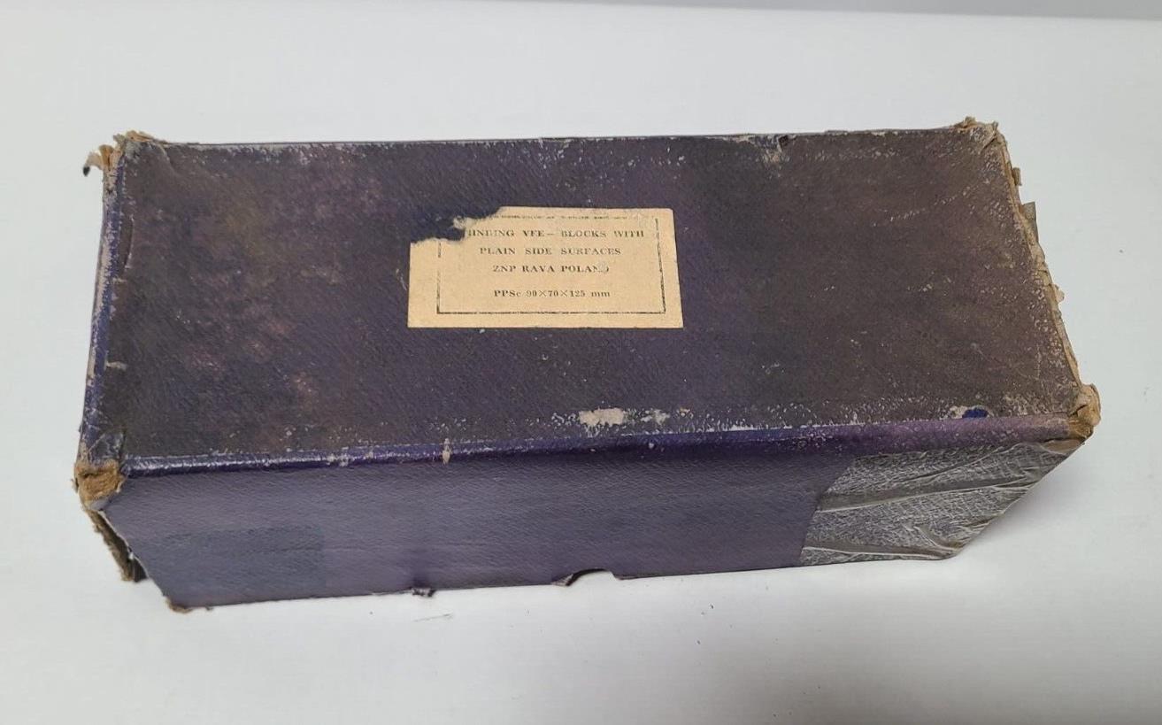 ZNP Rava Poland Machinist VEE V BLOCKS PLAIN SIDE SURFACES 90 x 70 x 1