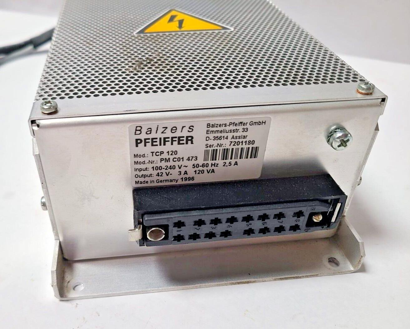 Pfeiffer Balzers TCP 120 Turbo Pump Controller Local Pickup