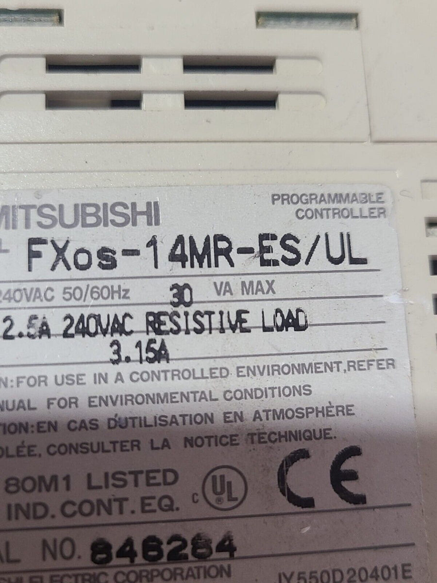MITSUBISHI FXos-14MR-ES/UL PROGRAMMABLE CONTROLLER