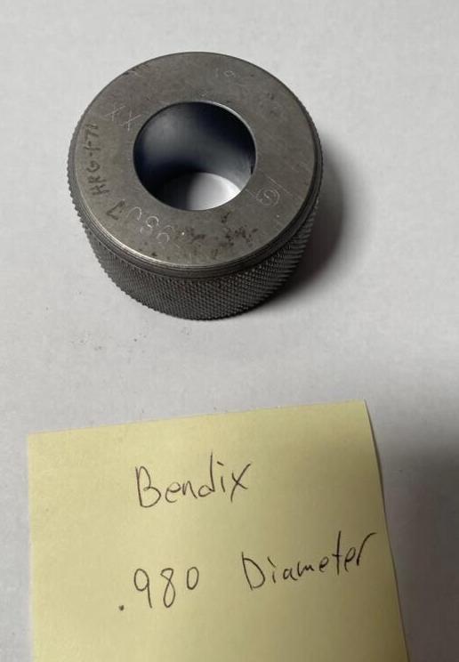 Bendix .980 Dia PLAIN BORE RING GAGE