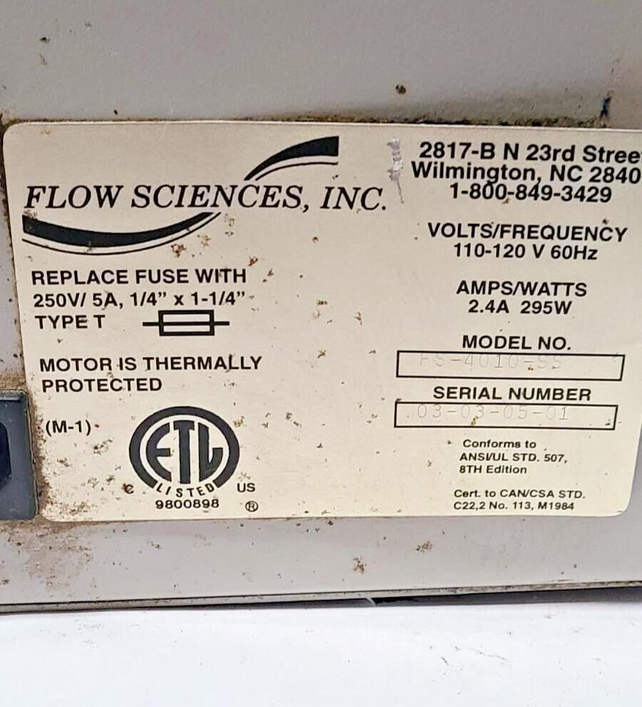 Flow Sciences FS-4010-SS Extraction blower Air vacuum Variable Speed