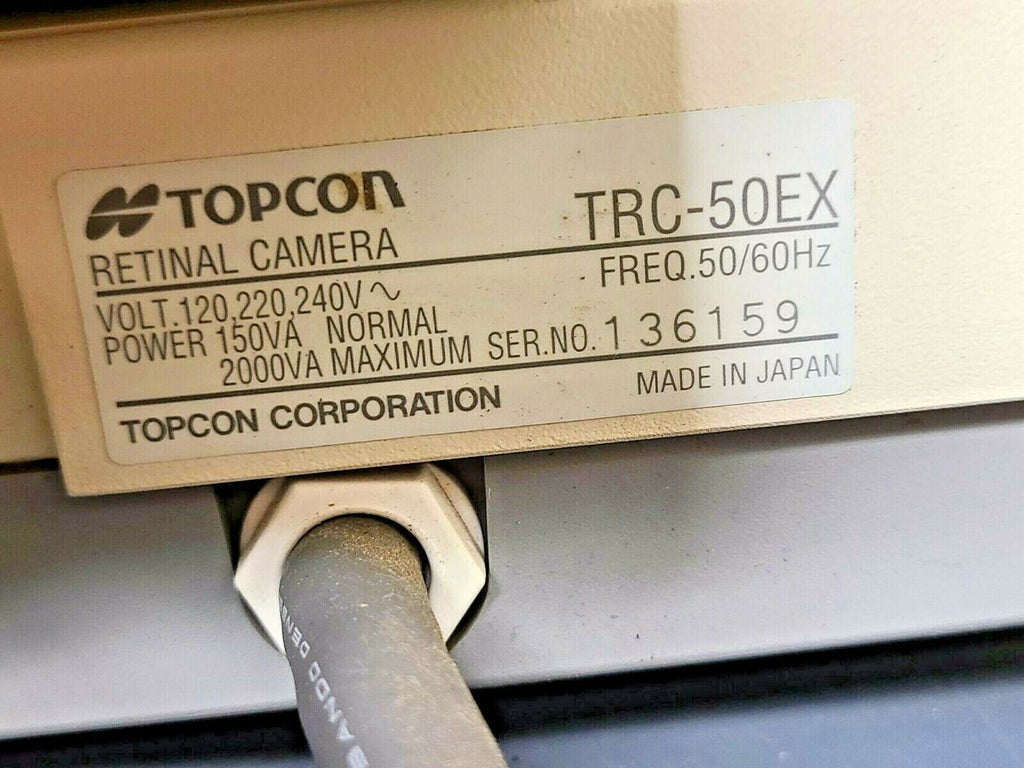 Retinal Camera Topcon TRC 50EX Digital imaging software power Japan Fu