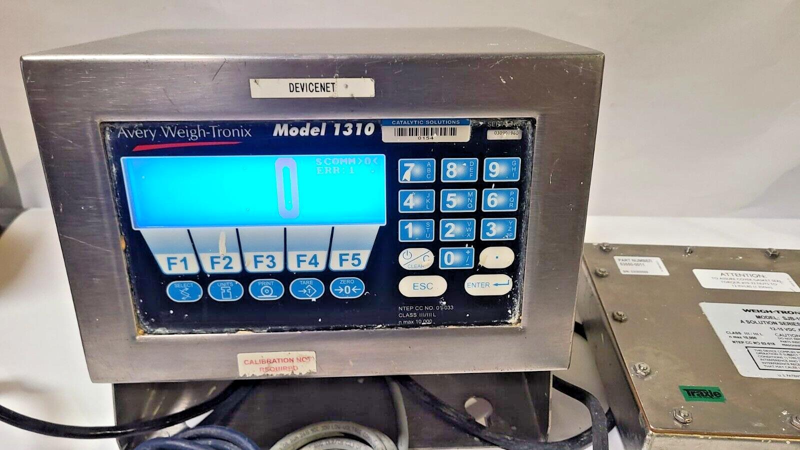 Avery Weigh-Tronix Model 1310 Scale Indicator Weigh Tronix SJB-100 12-