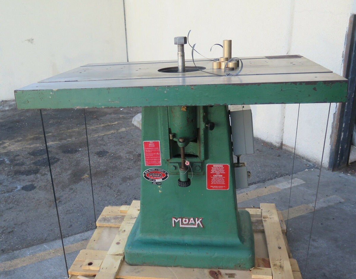 MOAK Machine Woodworking Shaper 7.5HP Baldor Motor Single Spindle Loca
