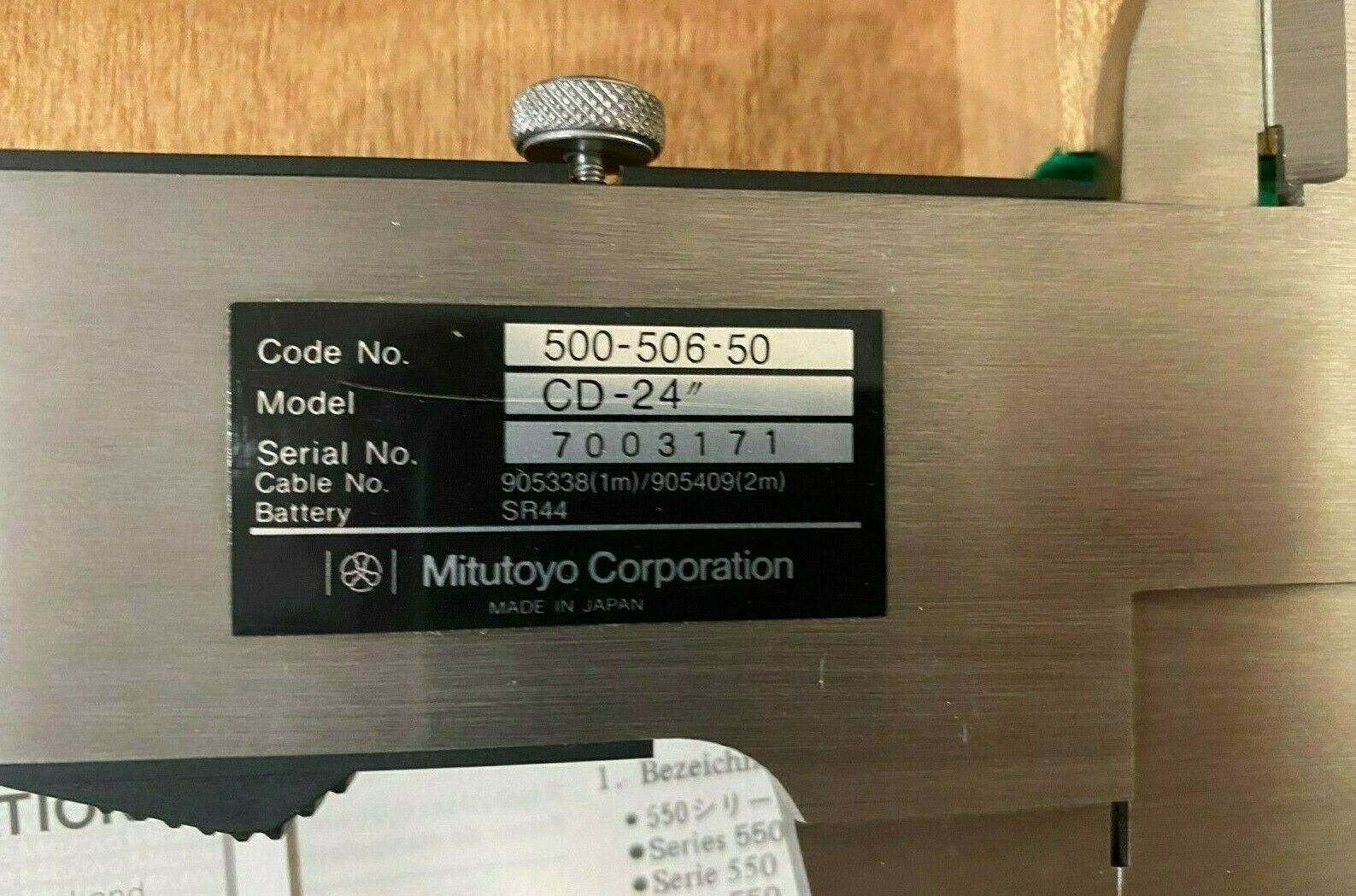 MITUTOYO 500-506-50 CD-24" Digimatic Digital Caliper in a Box