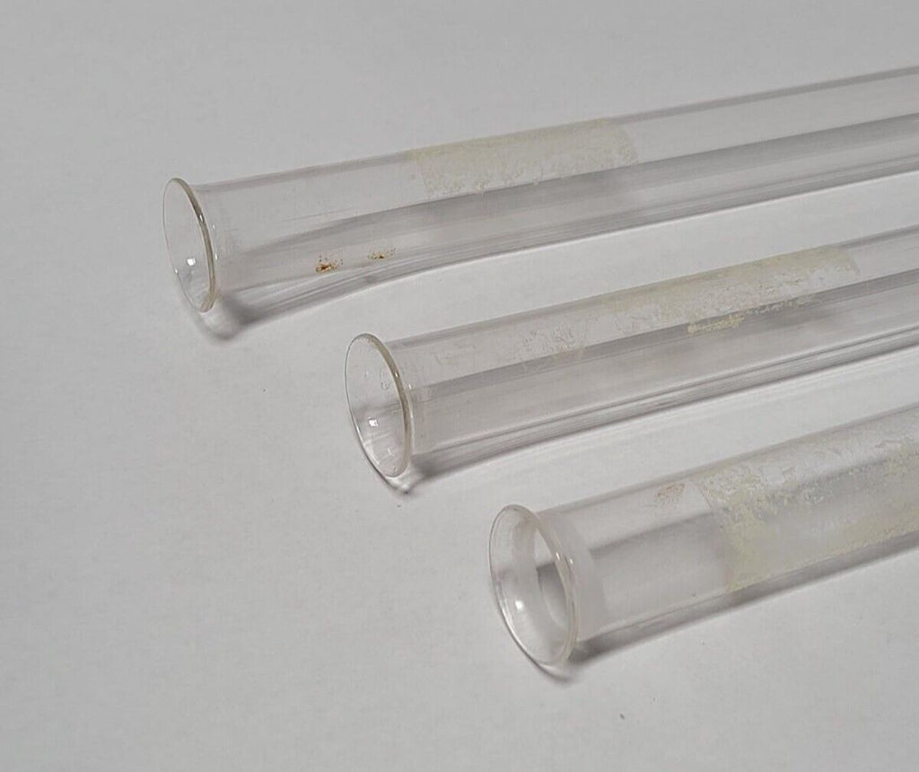 Lot of 3 Glass Flange Pipe Glass Tube 1 x 50