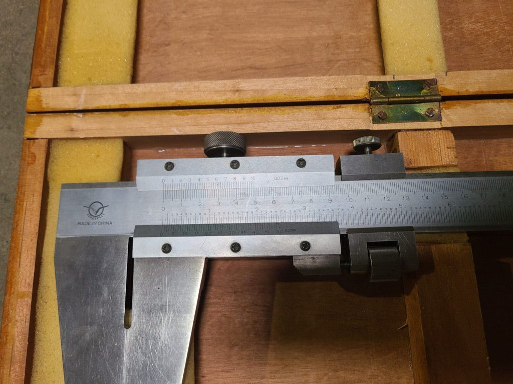 Vernier Caliper 0-40" / 0-1000 mm 100 cm Wooden Case Heavy Duty