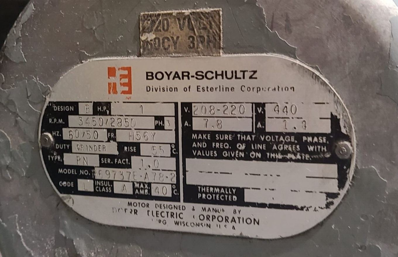 Boyar Schultz 6 x 12" Surface Grinder Model H612 Challenger
