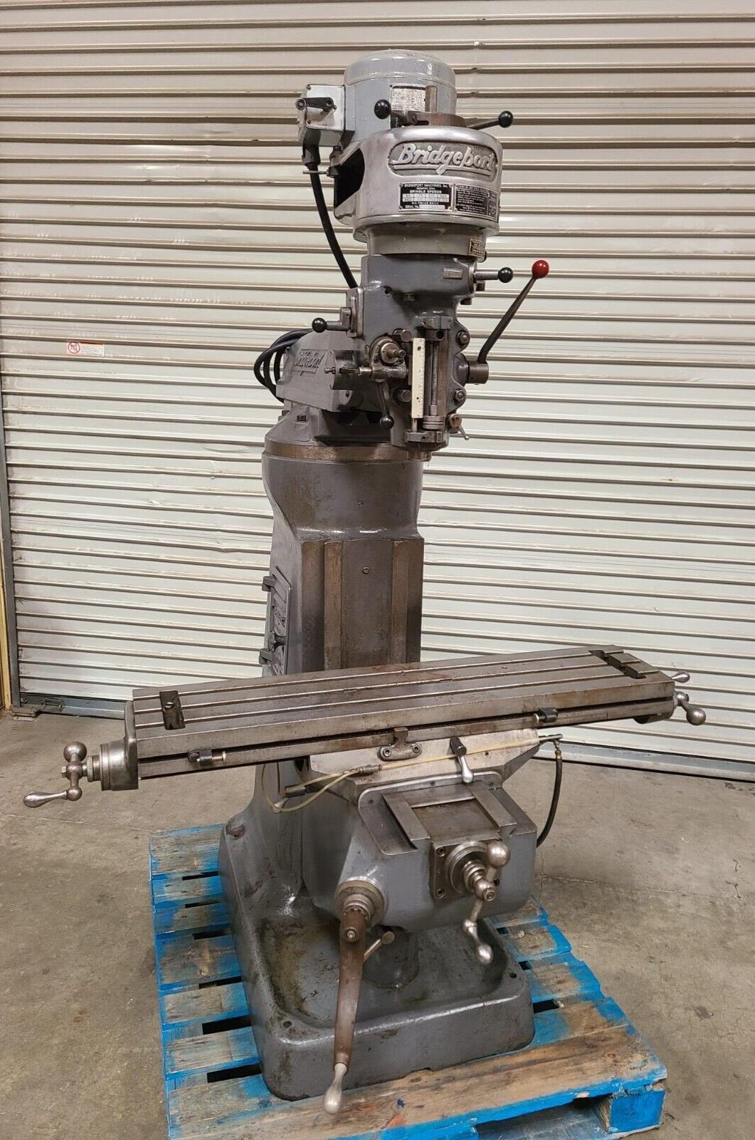 Bridgeport Vertical Mill Milling Machine 9x42 Table 1 HP Motor Local P