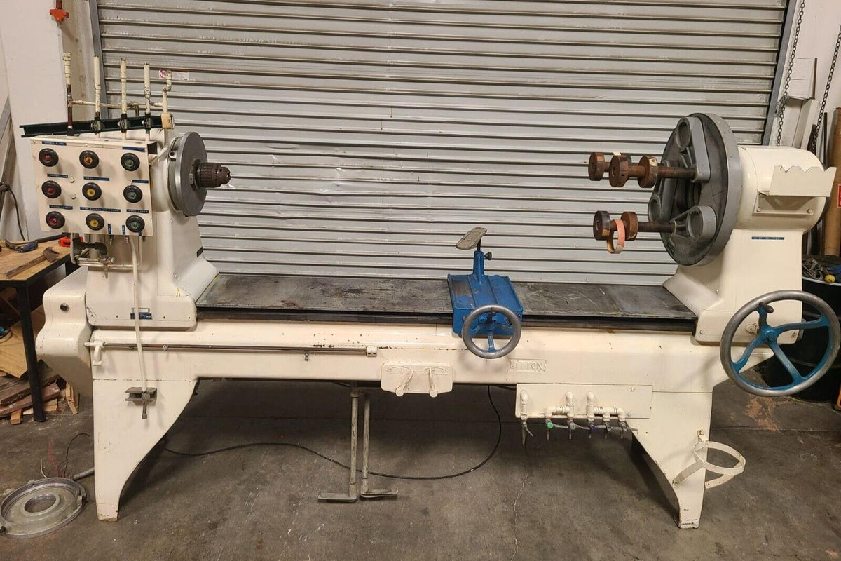 LITTON Model KA Glass Lathe 35” Swing 72” Centers 8” Bore Large Rare M