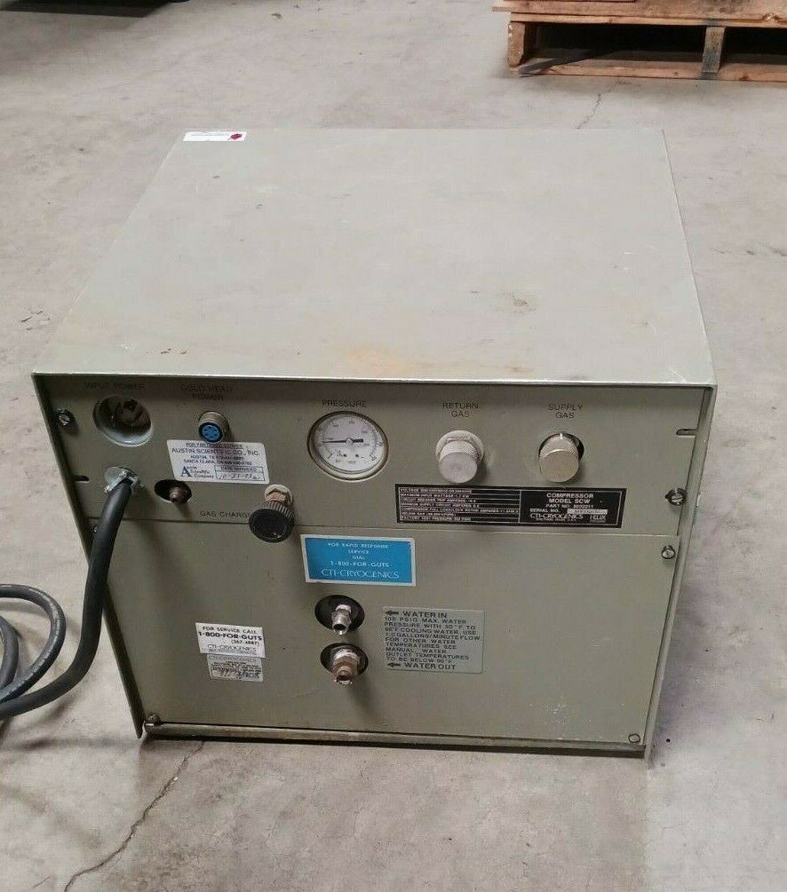 HELIX CTI CRYOGENICS SCW Helium Compressor 8032211 208 Volts