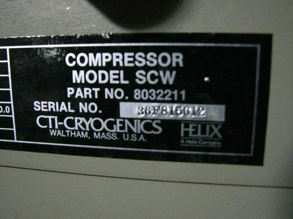 HELIX CTI CRYOGENICS SCW Helium Compressor 8032211 208 Volts