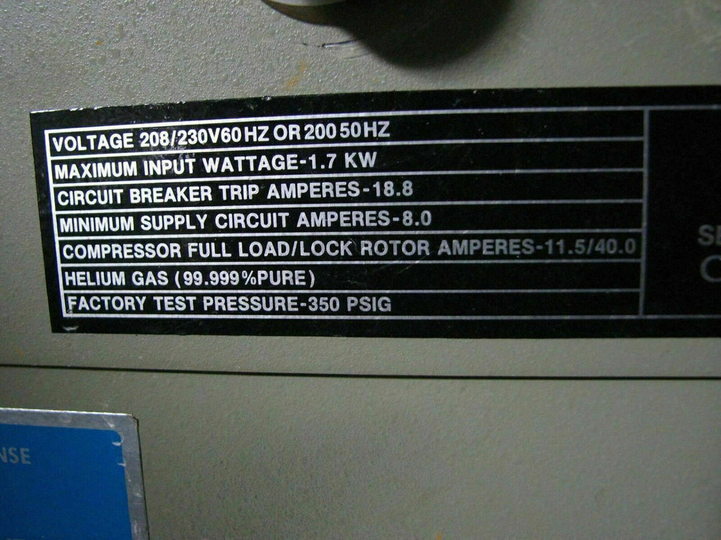 HELIX CTI CRYOGENICS SCW Helium Compressor 8032211 208 Volts