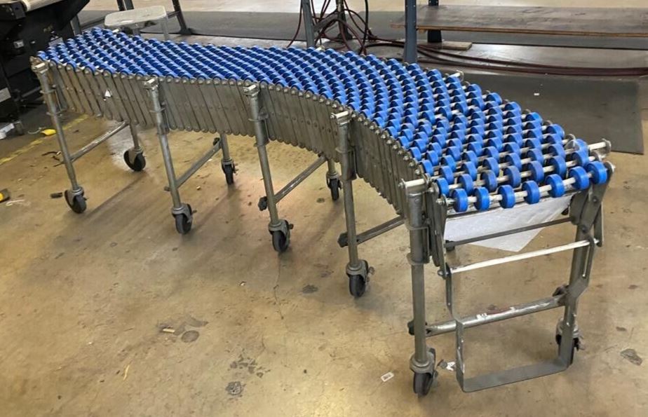 NESTAFLEX 14” Wide 6 ft opening to 25 ft Conveyor Rolls Flexible Rolle