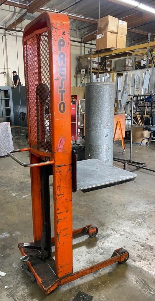 Presto M166 Manual Lift Stacker Truck 64" height