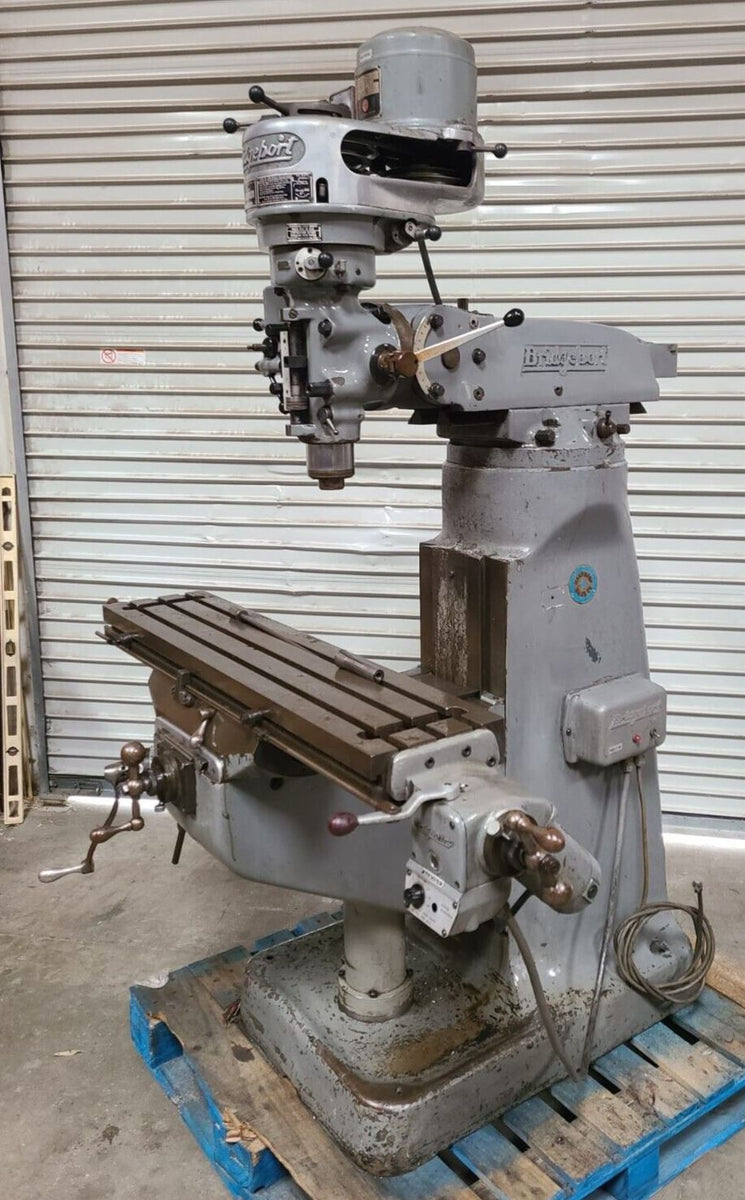 Bridgeport Vertical Mill Milling Machine 9x42 Table Power Feed