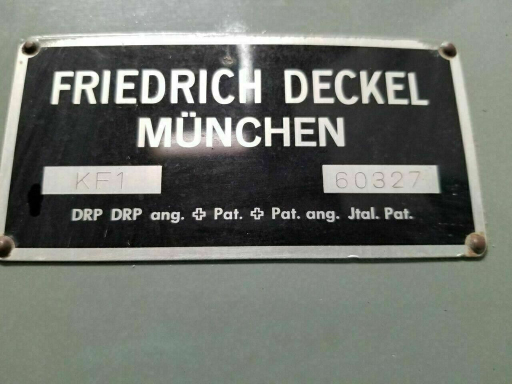 DECKEL Universal Pantograph Model KF1 Engraver Copy Mill Engraving Mac