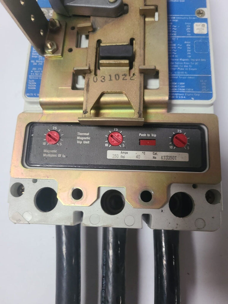 Westinghouse KD3400F 3 Pole Eaton Cutler Circuit Breaker 400 AMP