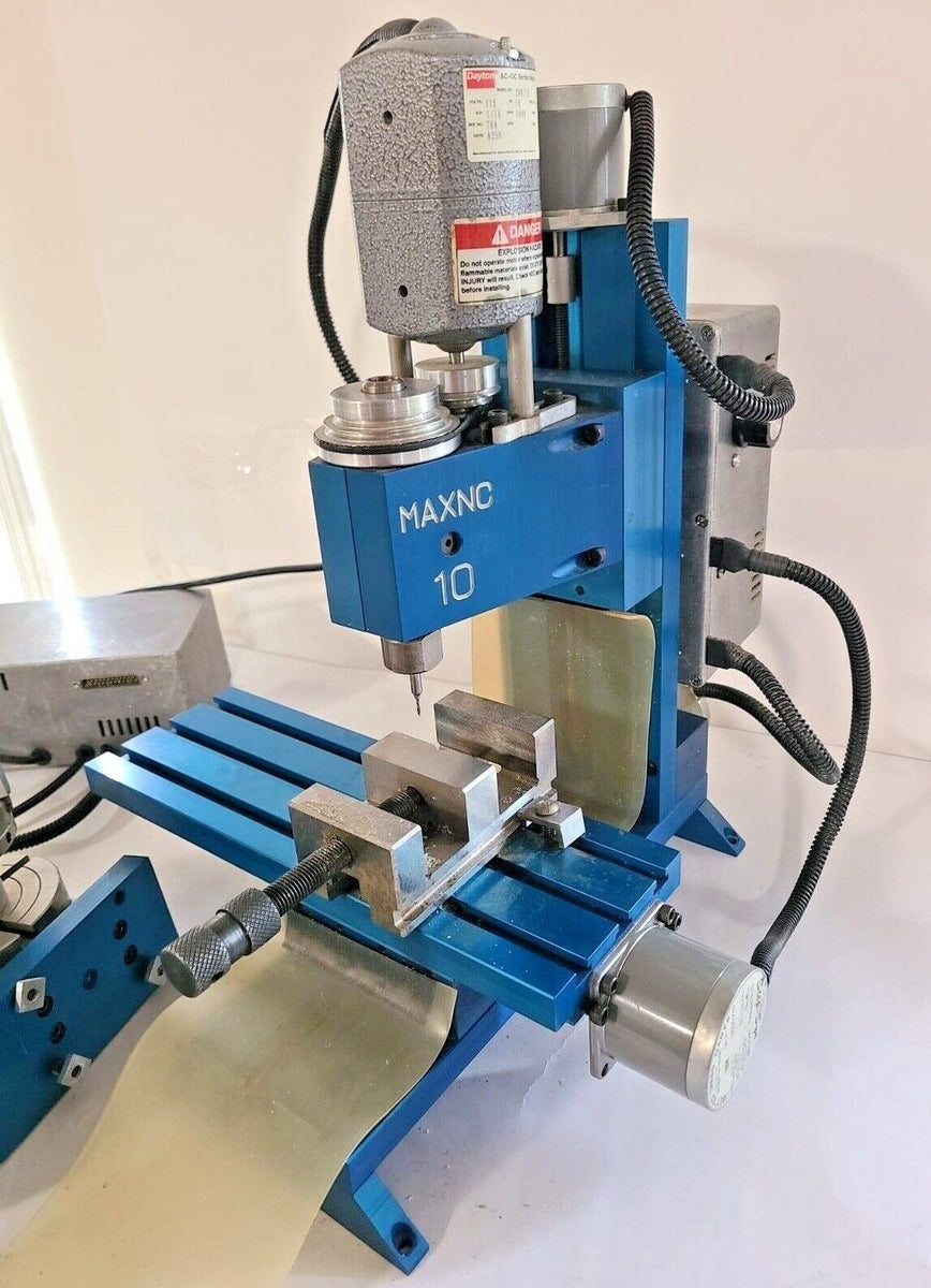 Maxnc 10 CNC Ready Mini Mill Milling Machine With 4th Axis and Power S