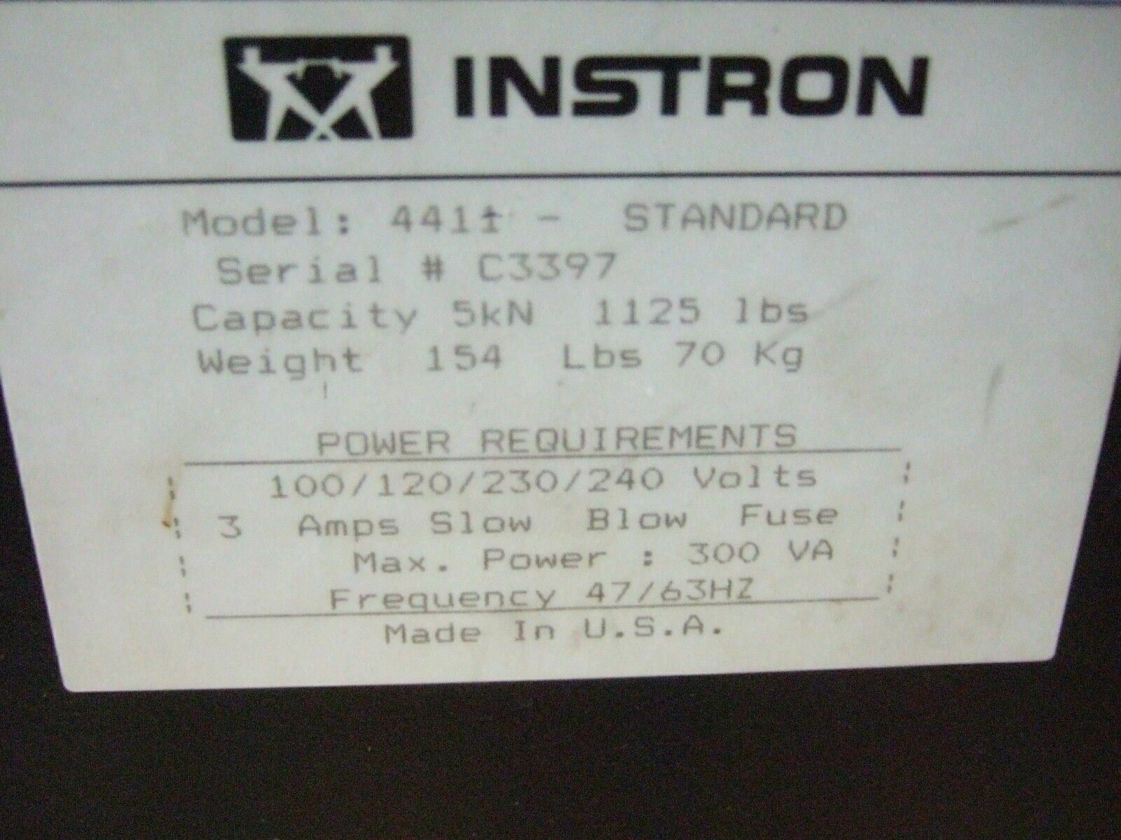 INSTRON 4411 Tensile Compression Pull Tester Machine 5KN Electro Mecha