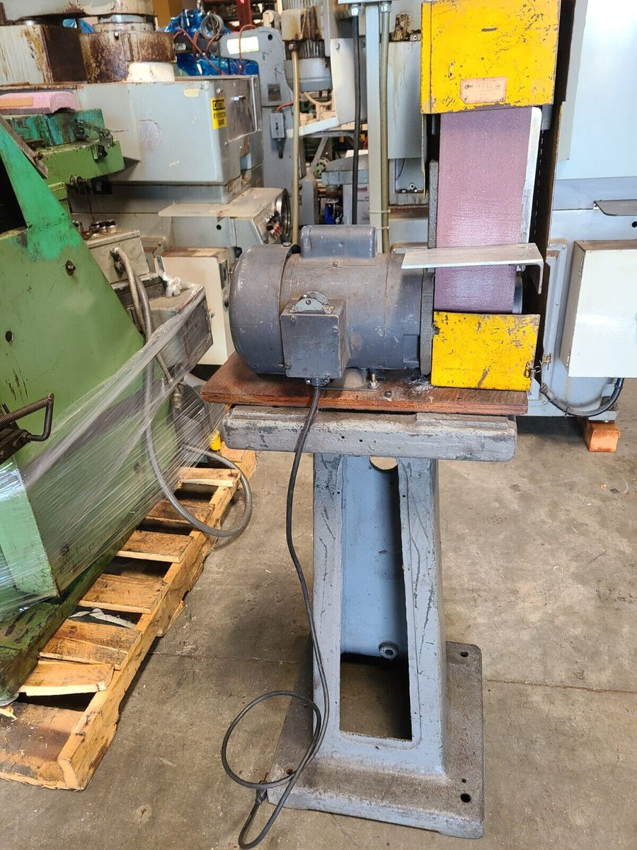 Brauner Heavy Duty Belt Sander 4" On Pedestal Gould 1/2 Hp Motor