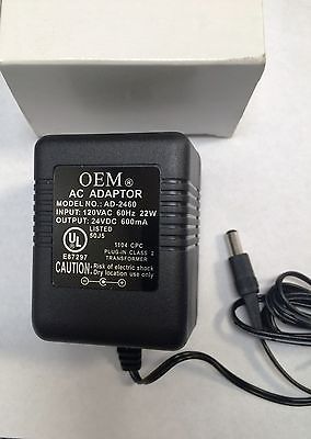 AC Adaptor OEM AD-2460 Power Supply DC 24V 600mA Adapter Brand New