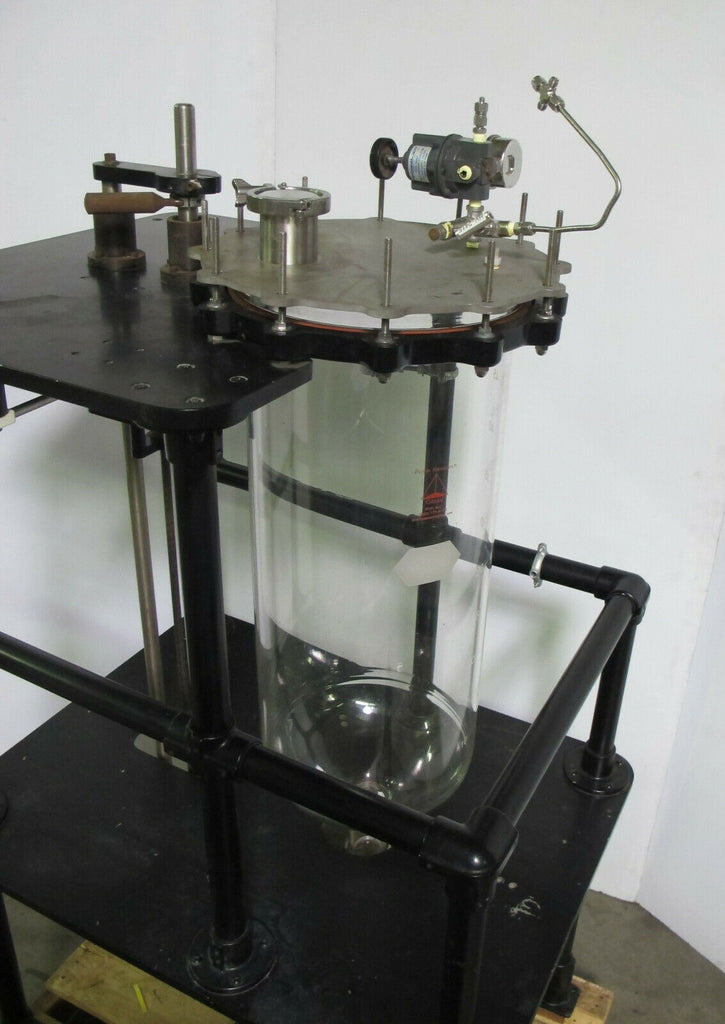 PRISM RESEARCH Glass Reaction Vessel Cylindrical Reactor with Stand Po