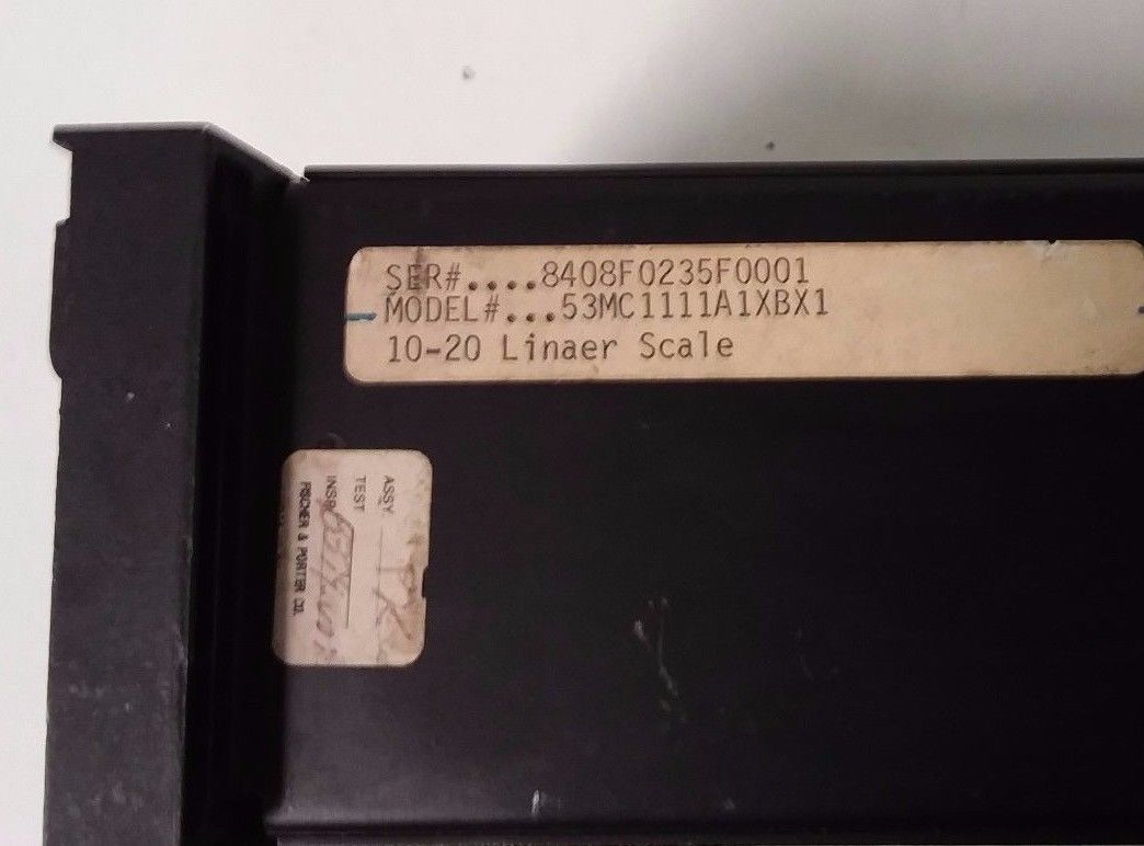 FISCHER PORTER 53MC1111A1XBX1 10-20 Linear Scale Controller 8408F0235F