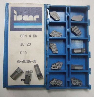 ISCAR GFN 4.8 W IC 20 Carbide Inserts Grooving 10 Pcs Lathe Self Grip