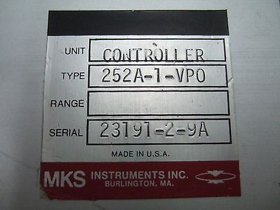 MKS Instruments 252A Exhaust Valve Controller 252A-1-VPO