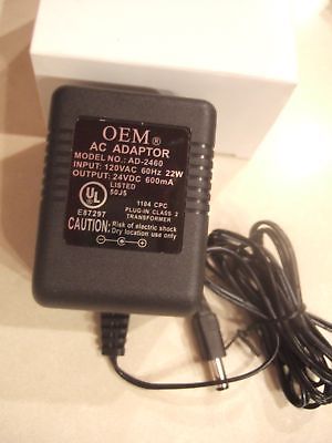 AC Adaptor OEM AD-2460 Power Supply DC 24V 600mA Adapter Brand New