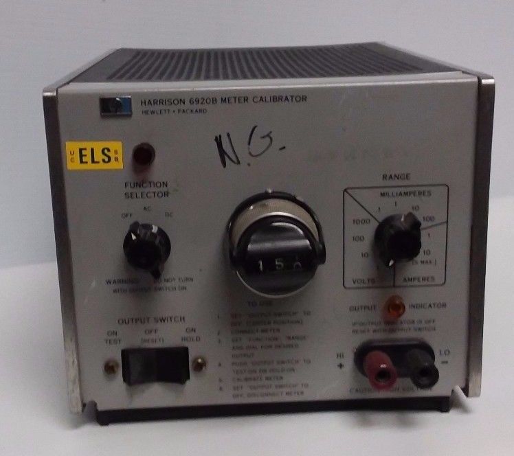 HP HEWLETT PACKARD Harrison Meter Calibrator 6920B