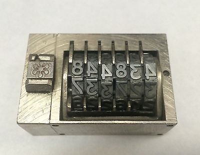 Letterpress Numbering Machine 6 Digits Backwards Press Print Stamp Ger